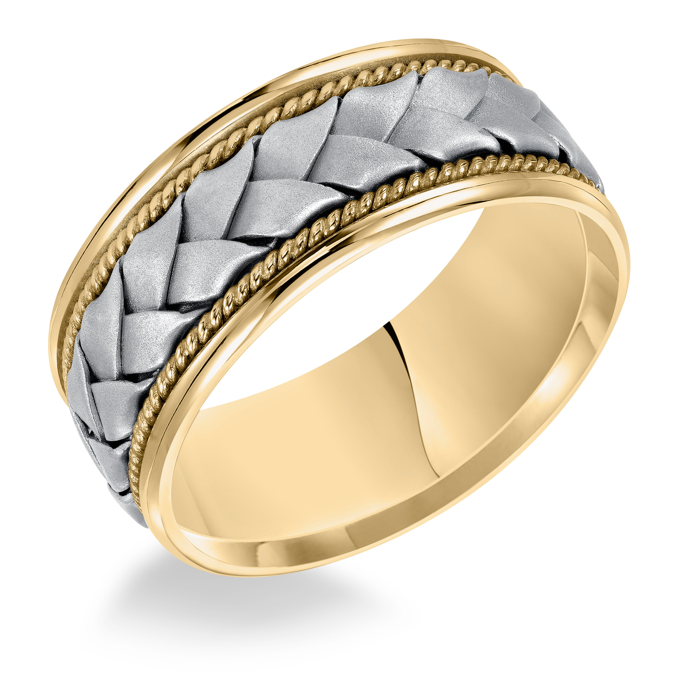 Goldman 14k Two Tone Gold Men's Wedding Band | Diamond Durrell's Goldman 14k Two Tone Gold Men's Wedding Band | Diamond Durrell's